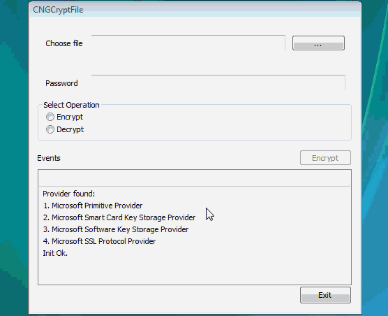Simple Way to Crypt a File with CNG - CodeProject
